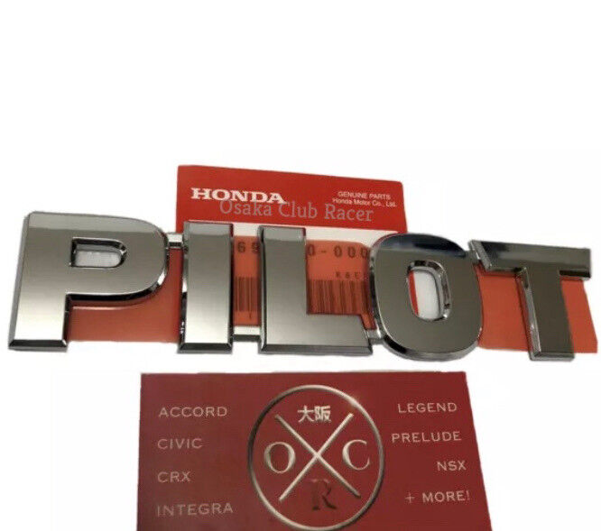New Genuine OEM Honda Pilot Rear Emblem Nameplate Badge USDM 03-08 04 ...