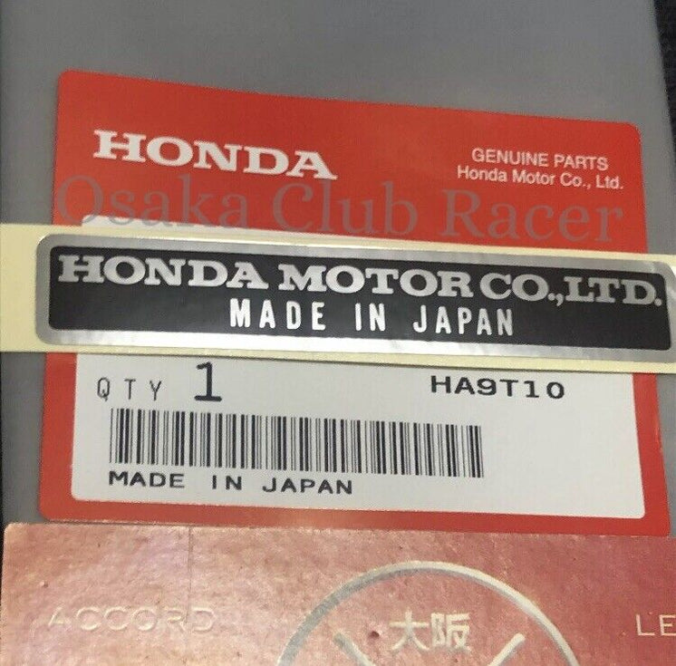 OEM Honda Motor Company Engine Bay Decal Made In Japan JDM CRX NSX Pre ...