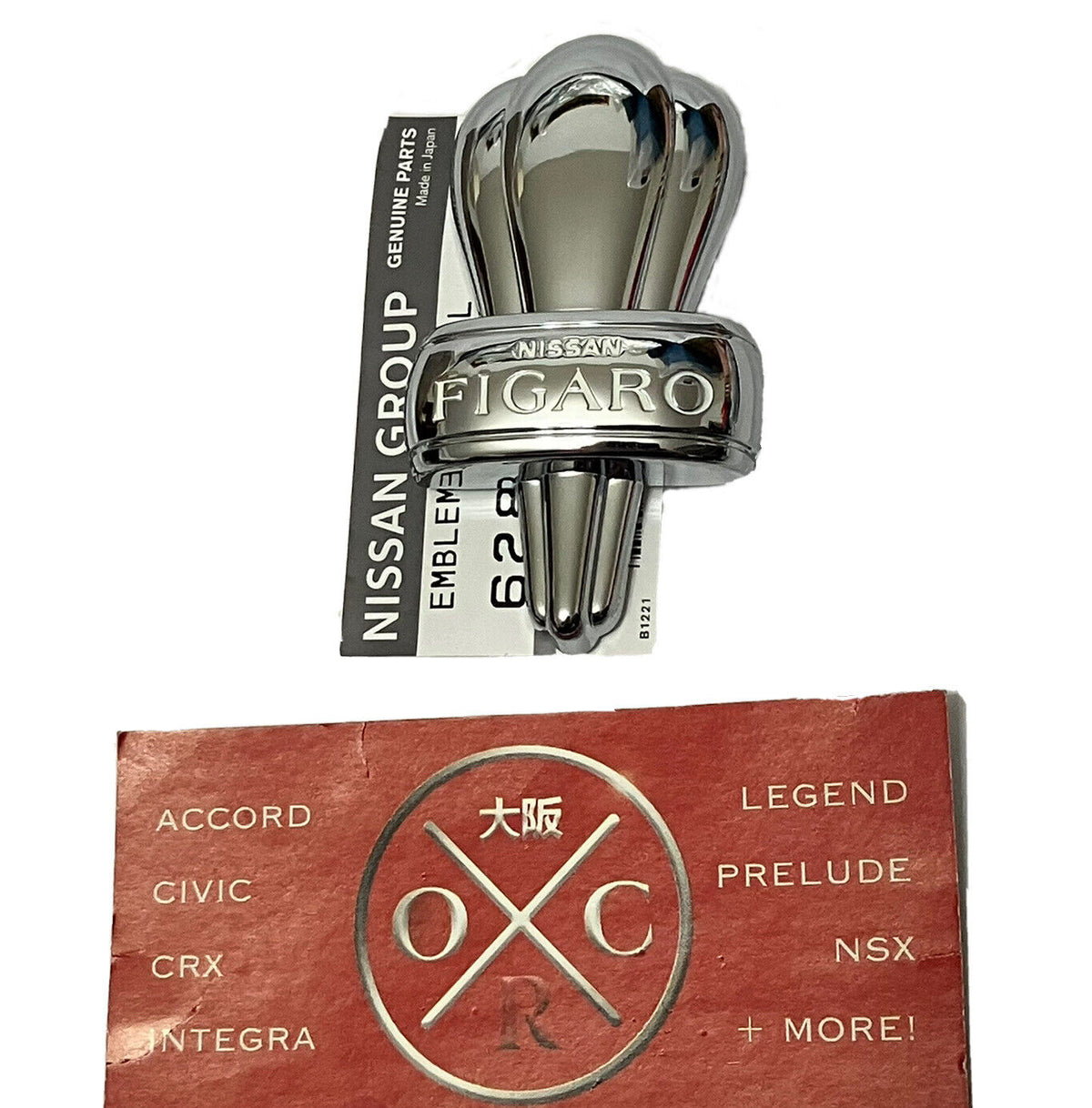 New Genuine OEM Nissan Figaro Front Emblem Hood Bonnet Badge Logo 1991 ...