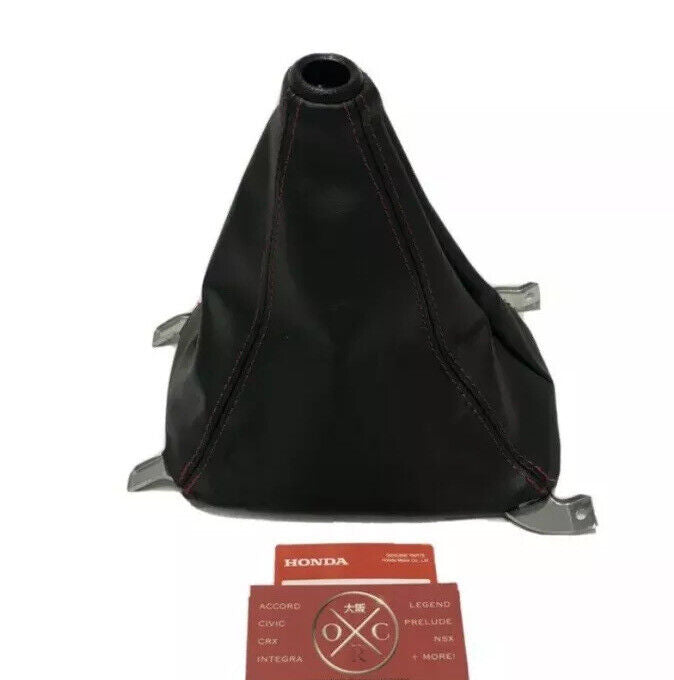 New OEM EK9 Honda Civic Type R Shift Boot Black Red Stitch 96-00 EK JD ...