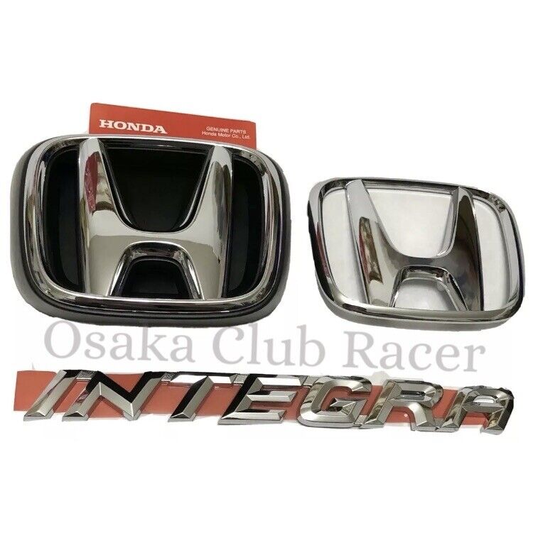 New OEM 2005-06 DC5 Honda Integra Front & Rear Emblem Set Acura RSX JD ...