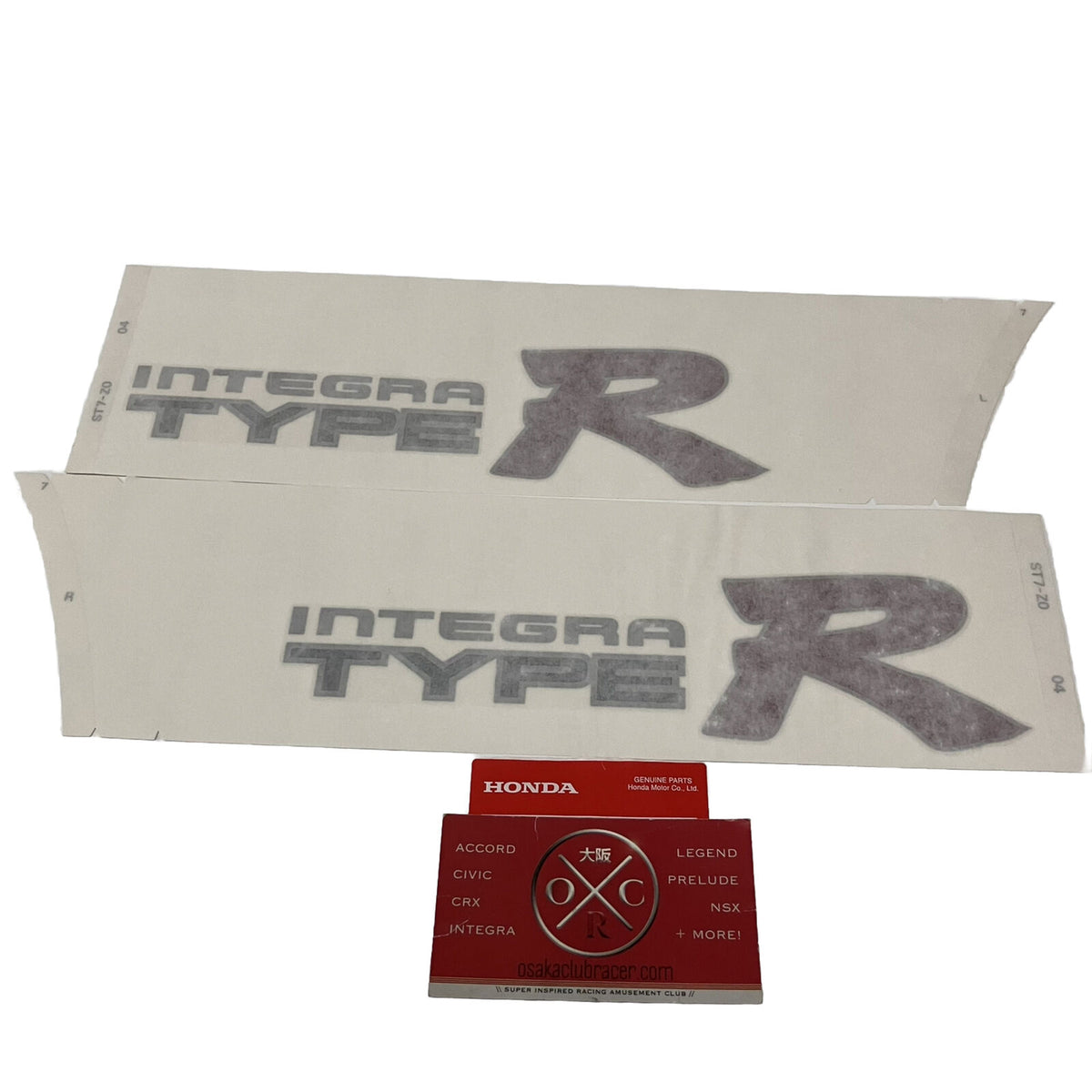 GENUINE OEM DC2 Acura Integra Type R Side Decal Set Silver Outline USD ...
