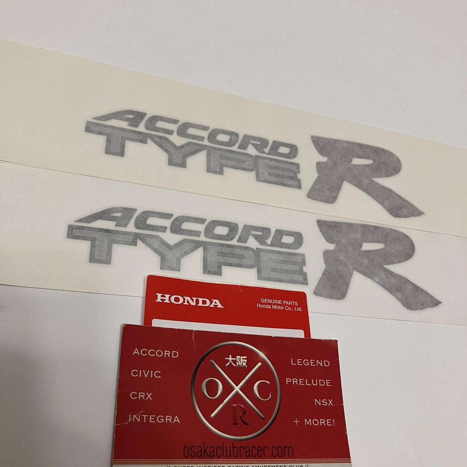 GENUINE OEM CH1 Honda Accord Type R Door Decal Set Black Outline EDM 9 ...