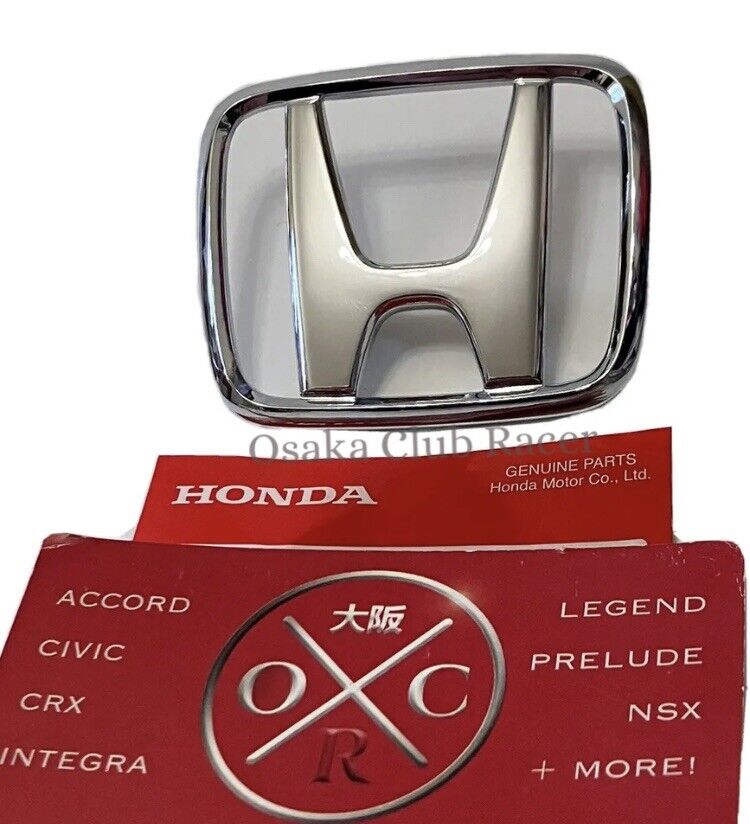 New OEM 92-95 Honda Civic Hatchback Front & Rear Emblem Set Badges JDM ...